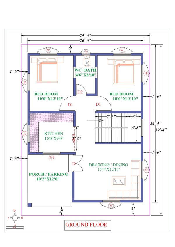 27X34 Modern House Design - DK Home DesignX