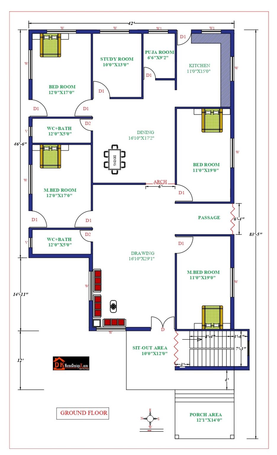 2D Floor Plans - DK Home DesignX