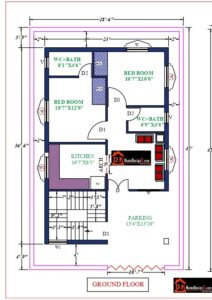 29X37 Affordable House Design - DK Home DesignX