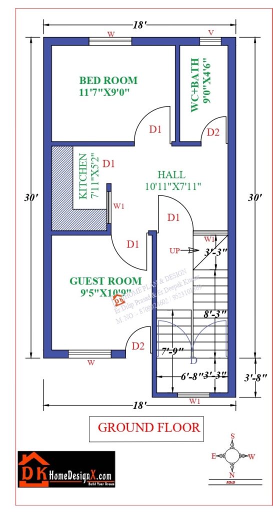 18X30 Affordable House Design - DK Home DesignX