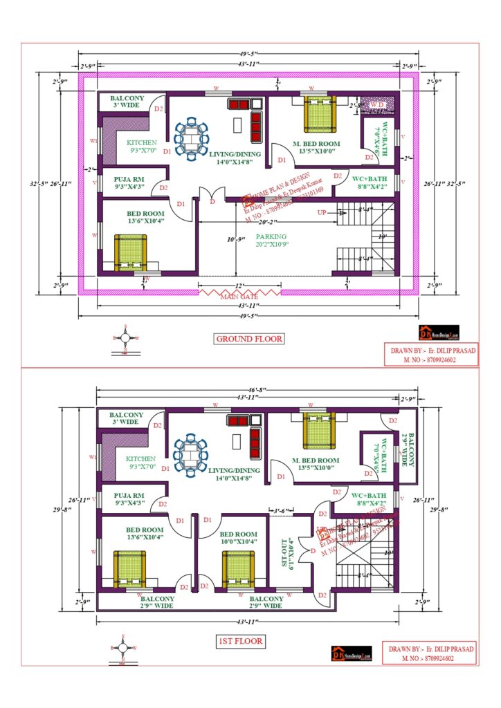 44X30 Affordable House Design - DK Home DesignX
