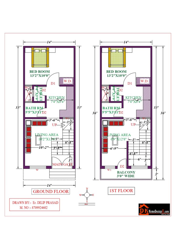 14X36 Affordable House Design - DK Home DesignX
