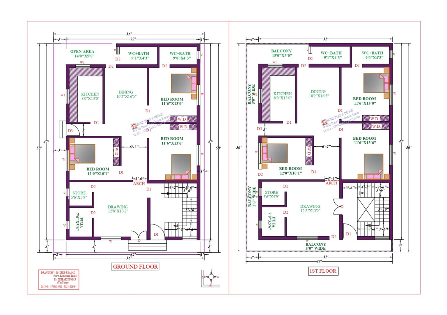 32X50 Affordable House Design - DK Home DesignX