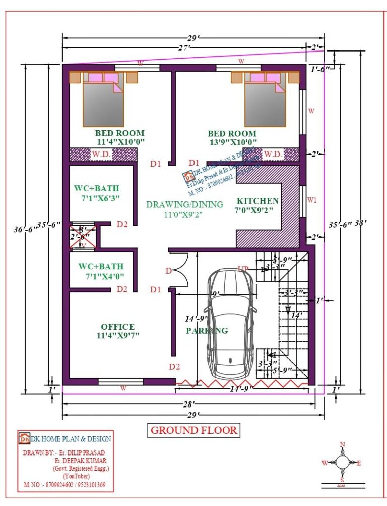 29X39 Affordable House Design - DK Home DesignX